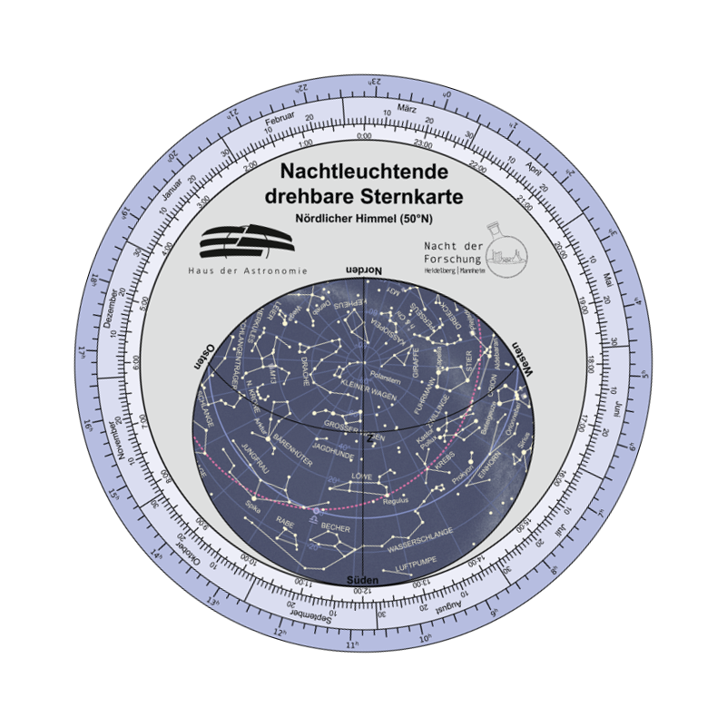 Die drehbare Sternkarte | Haus der Astronomie